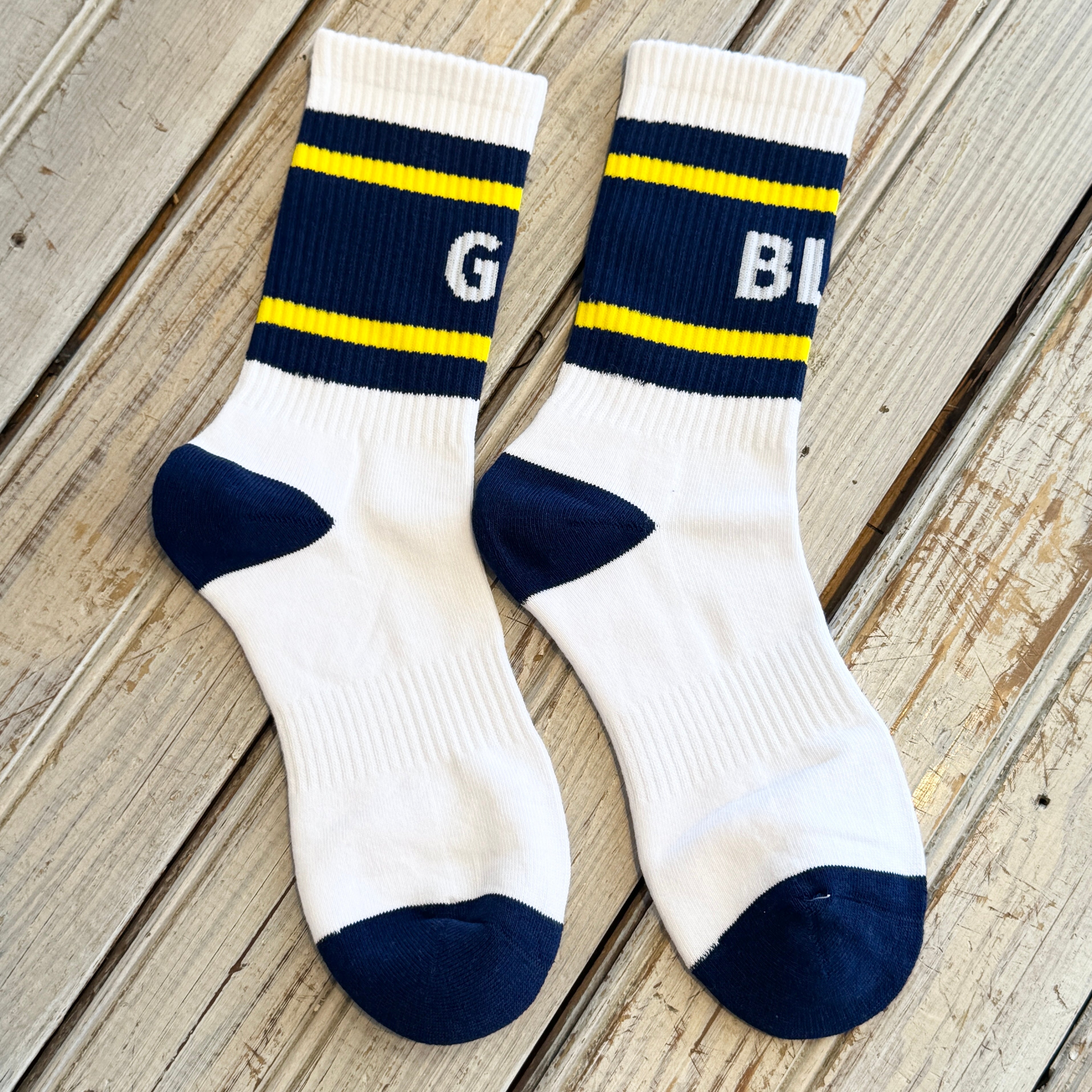 NM Go Blue Varsity Sock – Nola Mercantile
